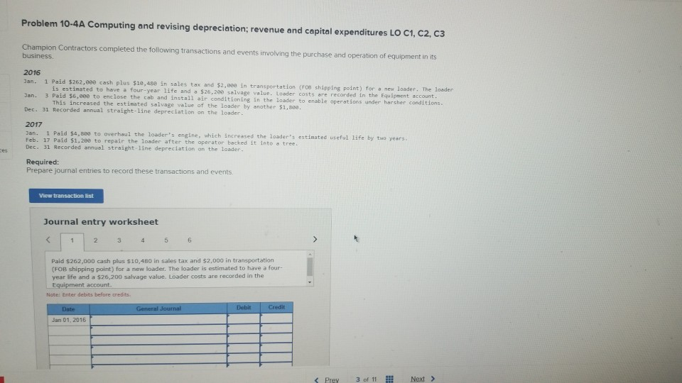 Solved Problem 10-4A Computing and revising depreciation; | Chegg.com