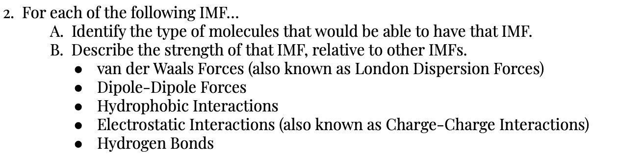 Solved 2. For each of the following IMF... A. Identify the | Chegg.com