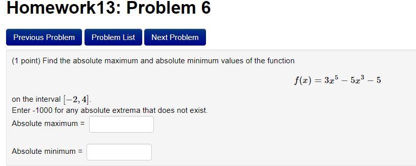 Solved Homework13: Problem 6 Previous Problem Problem List | Chegg.com