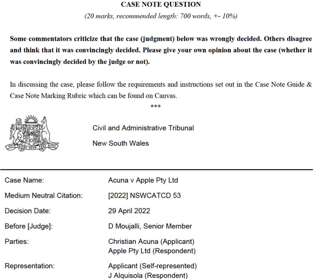 CASE NOTE QUESTION : 1, Identify the legal | Chegg.com
