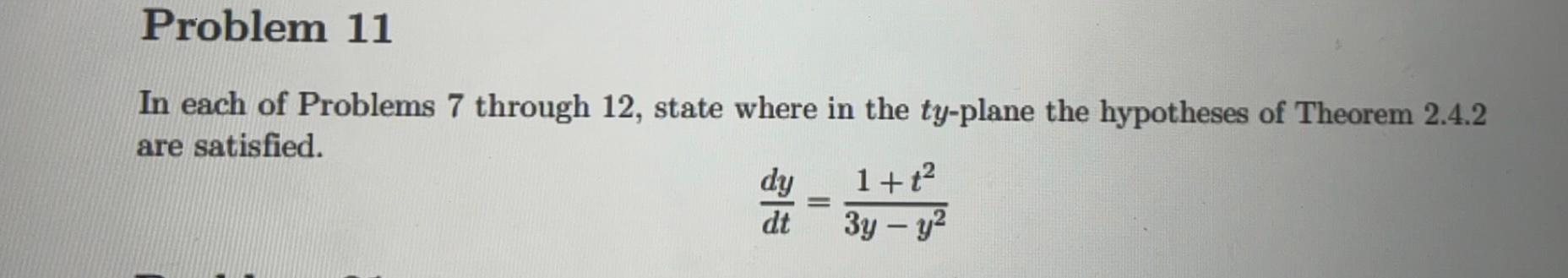 Solved In each of Problems 7 through 12, state where in the | Chegg.com