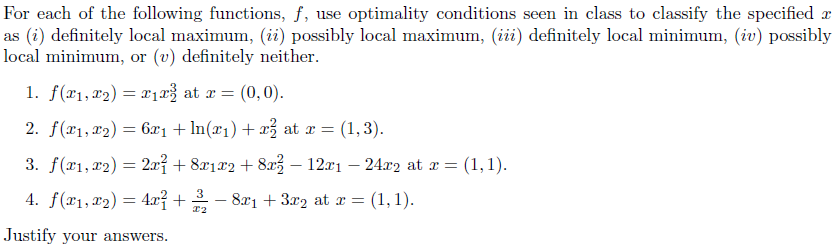 Solved For each of the following functions, f, use | Chegg.com