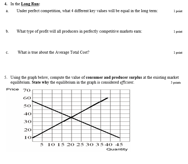 Solved 4. In the Long Run: a. Under perfect competition, | Chegg.com