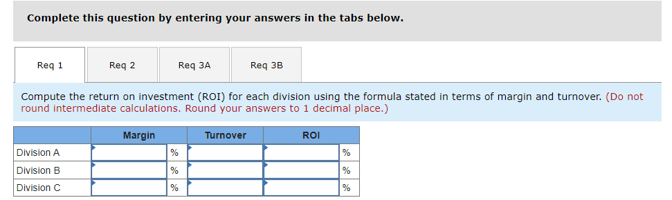 Solved Required: 1. Compute the return on investment (ROI) | Chegg.com