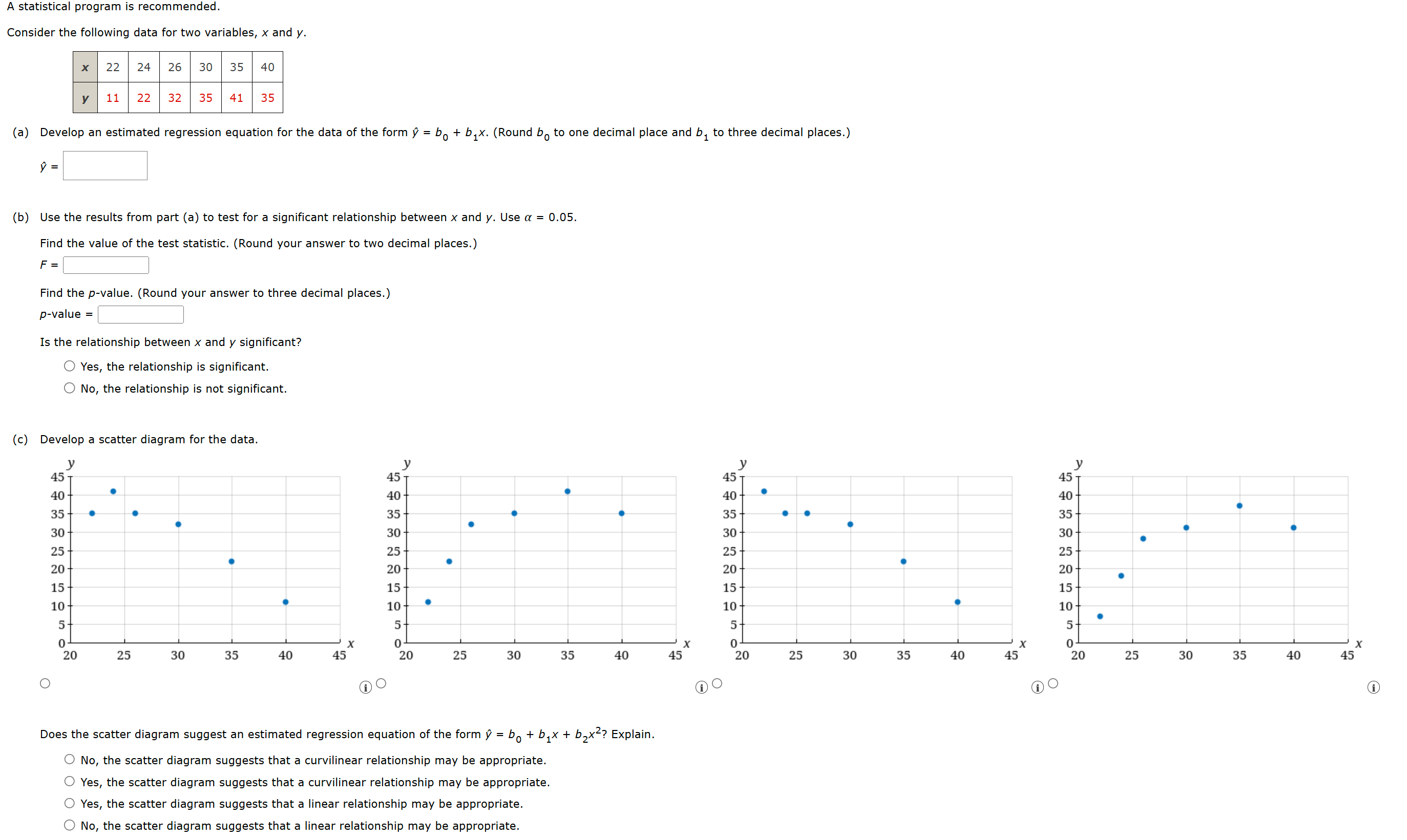 Solved A statistical program is ﻿recommended.Consider the | Chegg.com