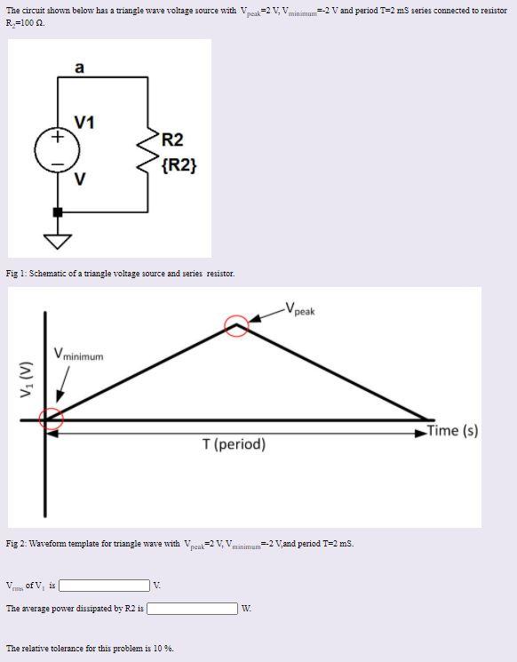 Solved The circuit shown below has a triangle wave voltage | Chegg.com