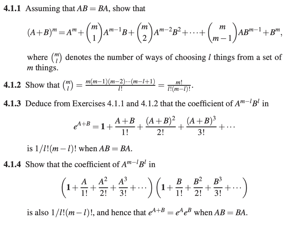 Solved Exercises The fundamental property of the exponential | Chegg.com