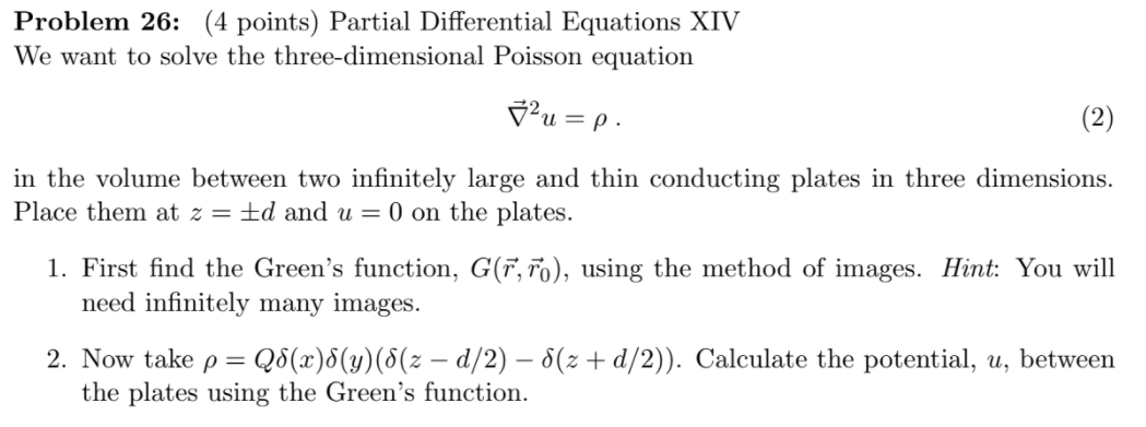 Solved Problem 26: (4 points) Partial Differential Equations | Chegg.com
