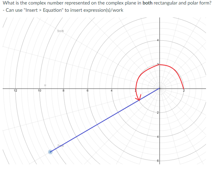 Solved What is the complex number represented on the complex | Chegg.com