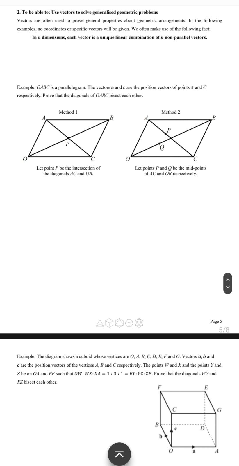 Solved 2. To be able to: Use vectors to solve generalised | Chegg.com