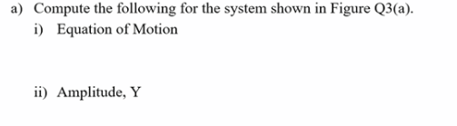 Solved a) Compute the following for the system shown in | Chegg.com