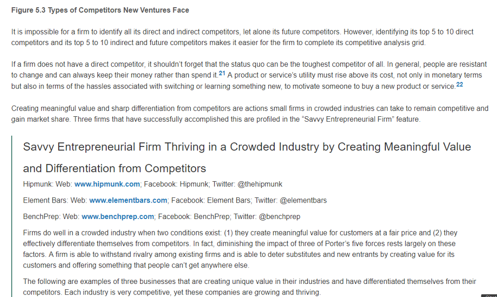 Solved Competitor Analysis Learning Objective 5. Explain the | Chegg.com