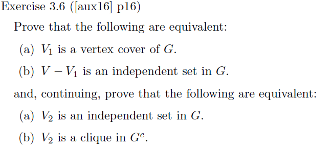 Solved Exercise 3.6([aux16]p16) Prove that the following are | Chegg.com