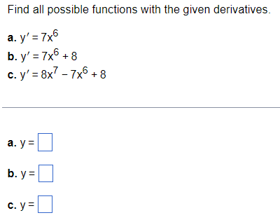 Solved Find all possible functions with the given | Chegg.com