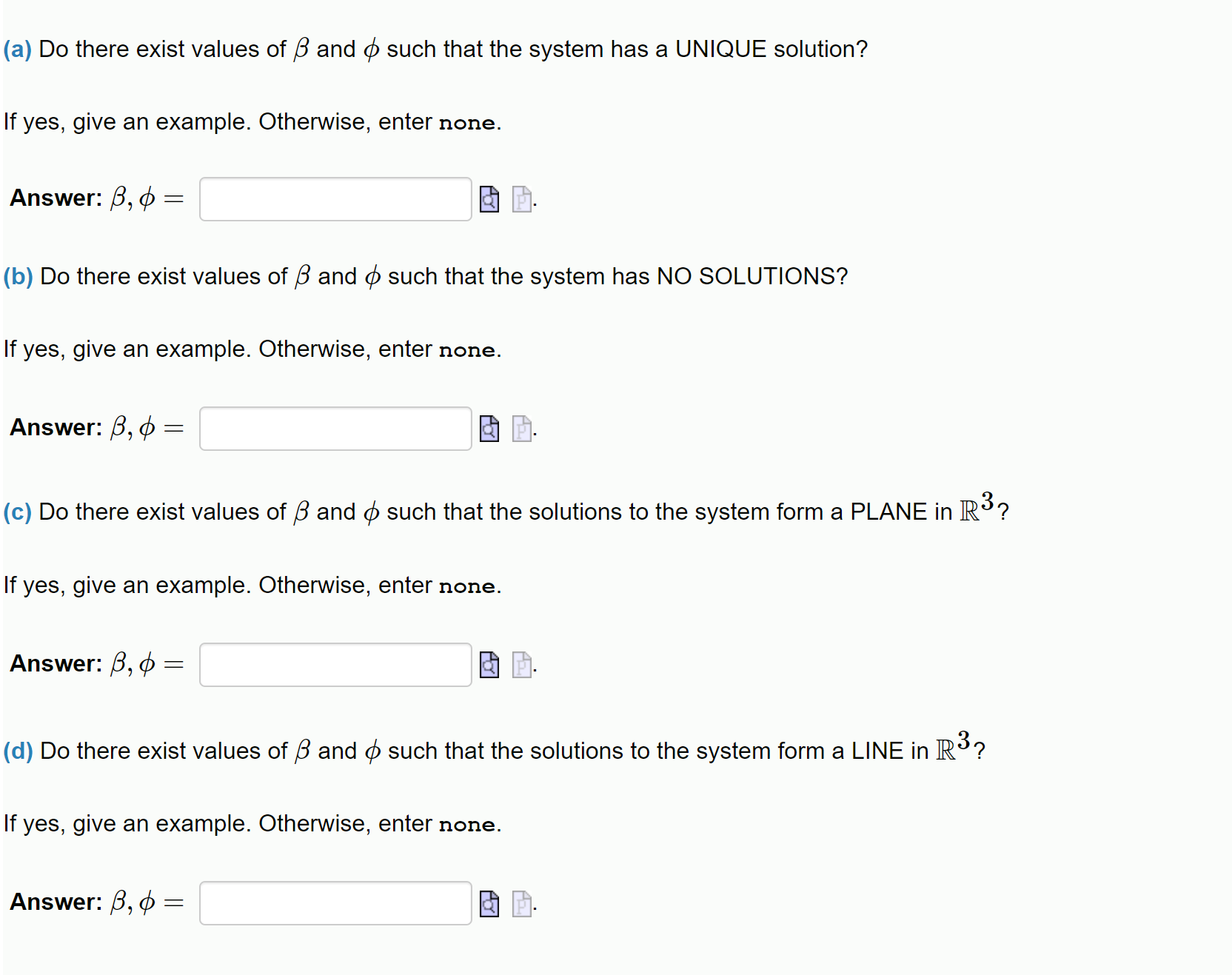 Solved \r\n(a) Do there exist values of \\( \\beta \\) and | Chegg.com