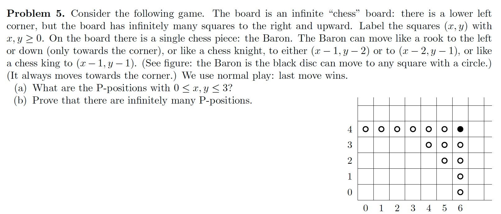 Problem 5. Consider the following game. The board is | Chegg.com
