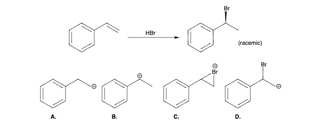 Solved Which structure below shows the intermediate formed | Chegg.com