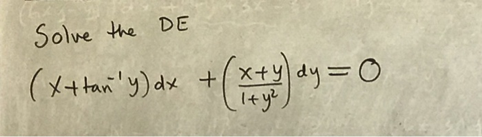 Solved Solve the DE | Chegg.com