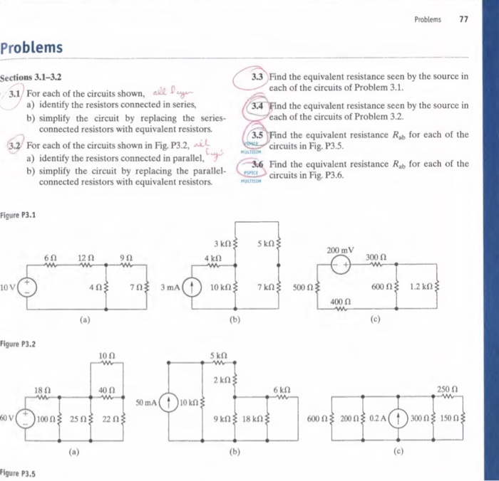 Solved Problems77 Problems 3.3 Find the equivalent | Chegg.com Solved Problems77 Problems 3.3 Find the equivalent | Chegg.com