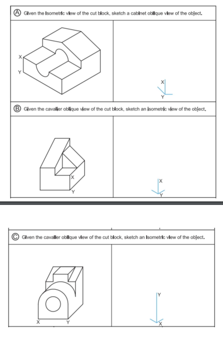(A) ﻿Given the Isometric vlew of the cut block, | Chegg.com