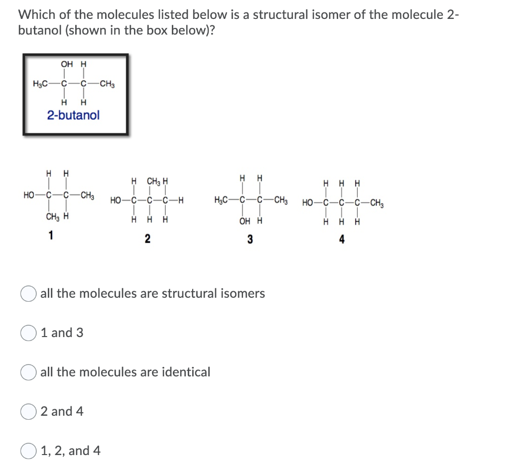 Solved Which of the molecules listed below is a structural | Chegg.com