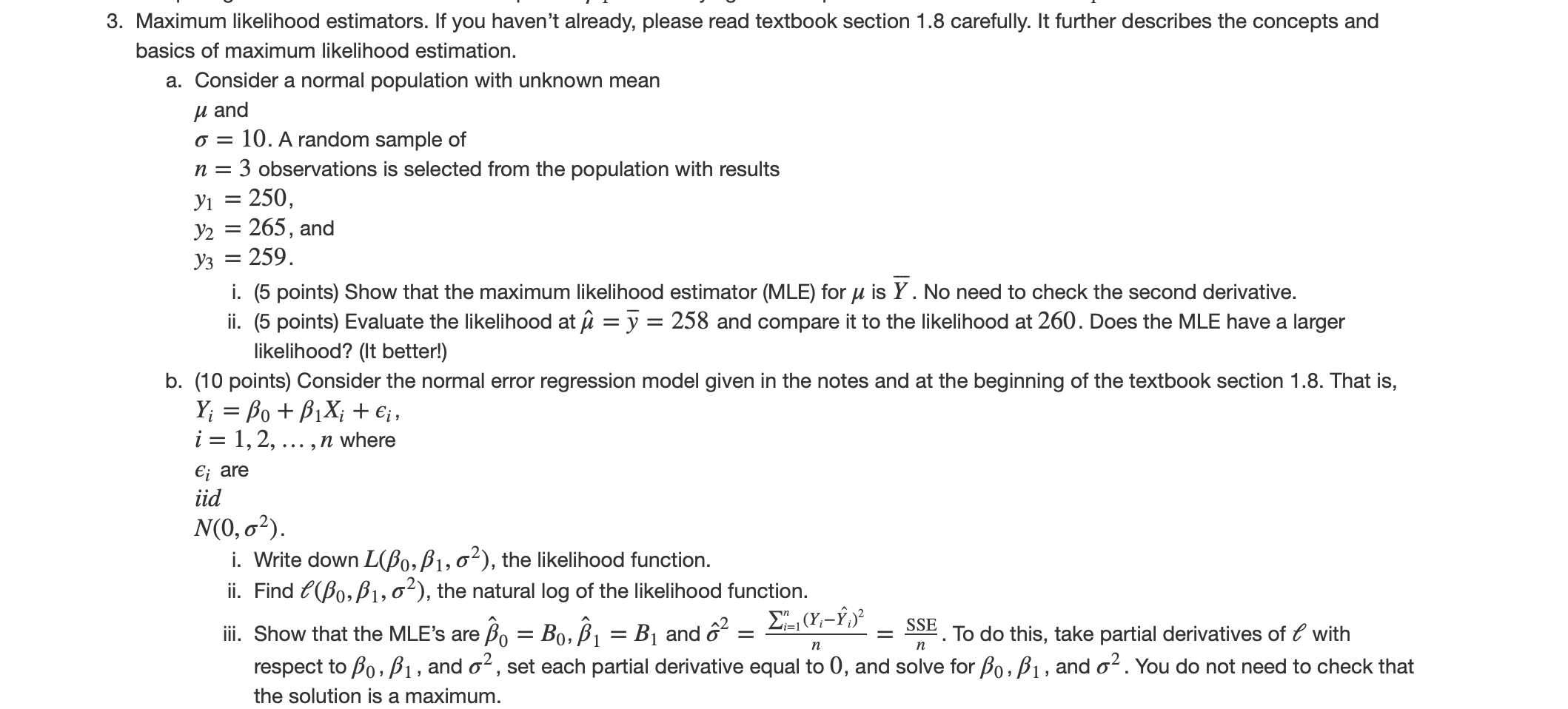 Solved 3. Maximum likelihood estimators. If you haven't | Chegg.com
