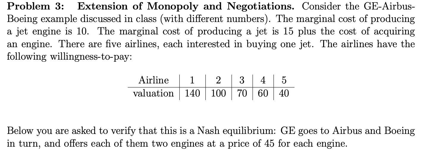 Solved Problem 3: Extension of Monopoly and Negotiations. | Chegg.com