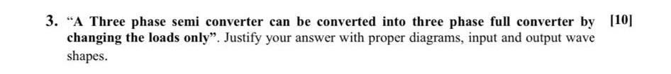 3. "A Three phase semi converter can be converted | Chegg.com