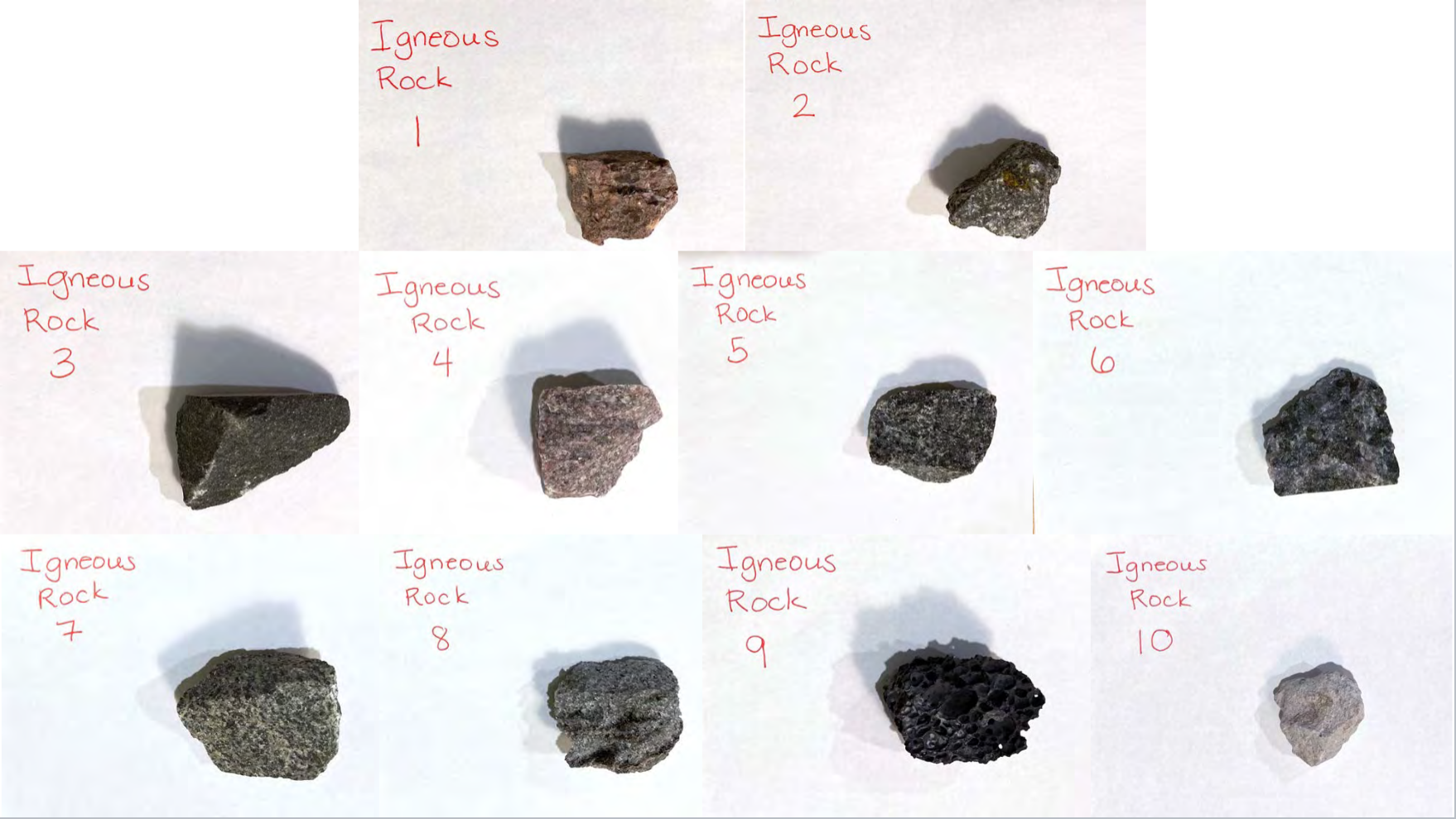 Solved Sample # Intrusiv e or Extrusiv e Color Texture | Chegg.com