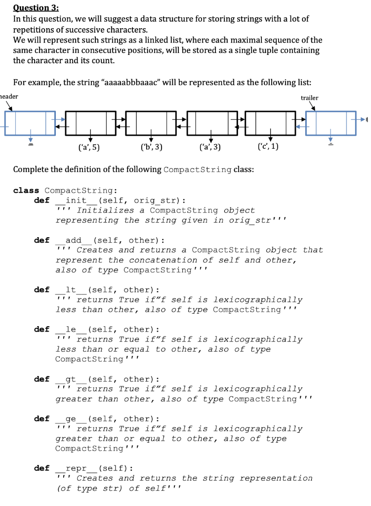 Solved Question 3: In this question, we will suggest a data | Chegg.com