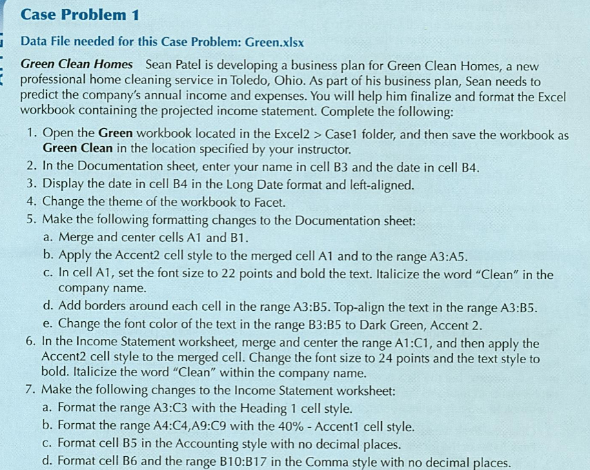 Solved Case Problem 1 Data File needed for this Case | Chegg.com