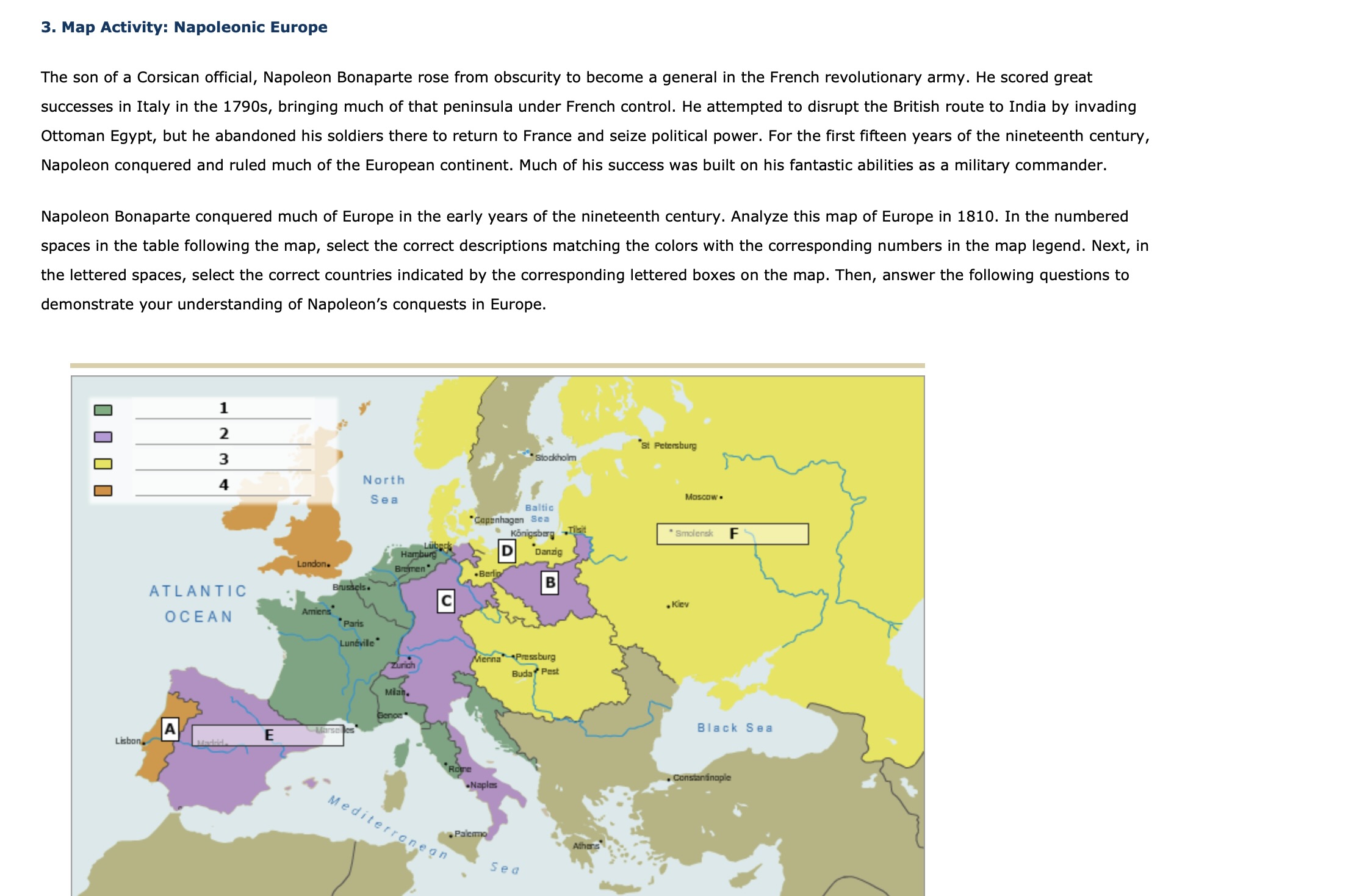 Napoleon Bonaparte Empire Map