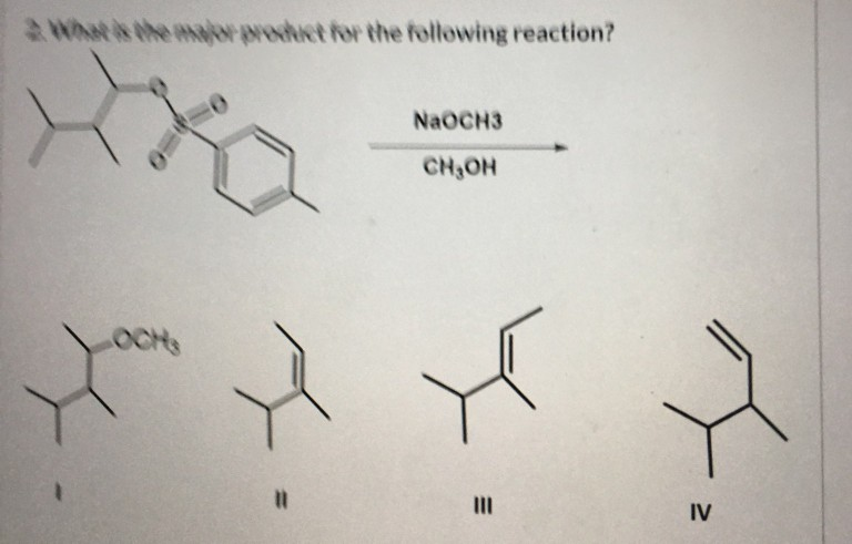 Solved W h er product for the following reaction? NaOCH3 | Chegg.com