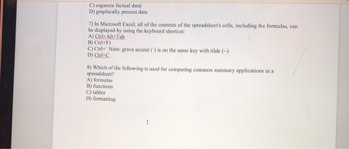 Solved True/False Questions Cell entries in spreadsheets can | Chegg.com