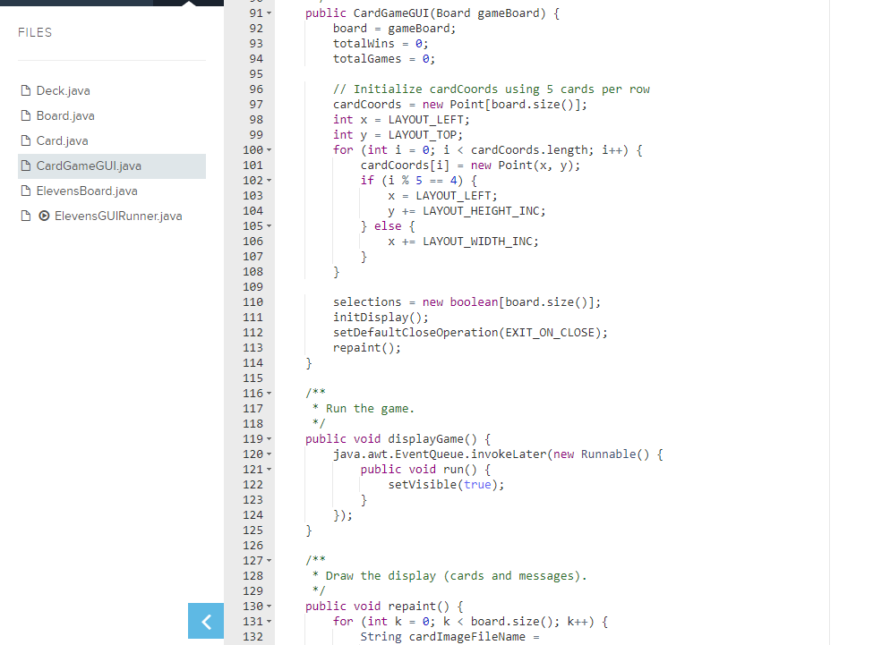 Exercise 171.8: Activity 6: Playing Elevens Spoints | Chegg.com