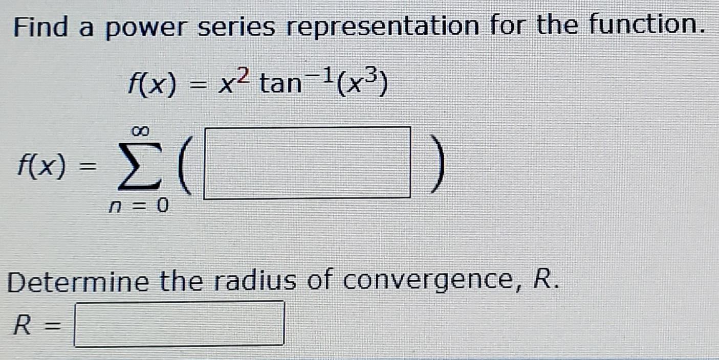 Solved Find a power series representation for the function. | Chegg.com