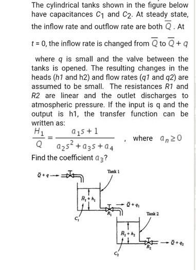 Solved The cylindrical tanks shown in the figure below have | Chegg.com