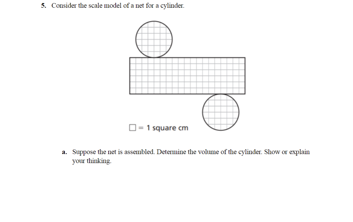 Solved 5. Consider the scale model of a net for a cylinder. | Chegg.com