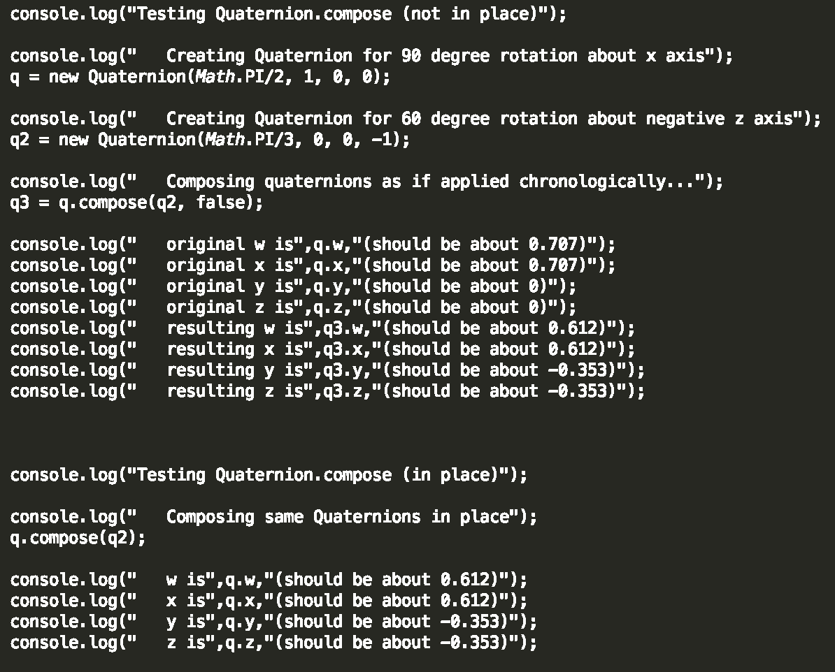 Il returns the inverse quaternion as detailed in | Chegg.com