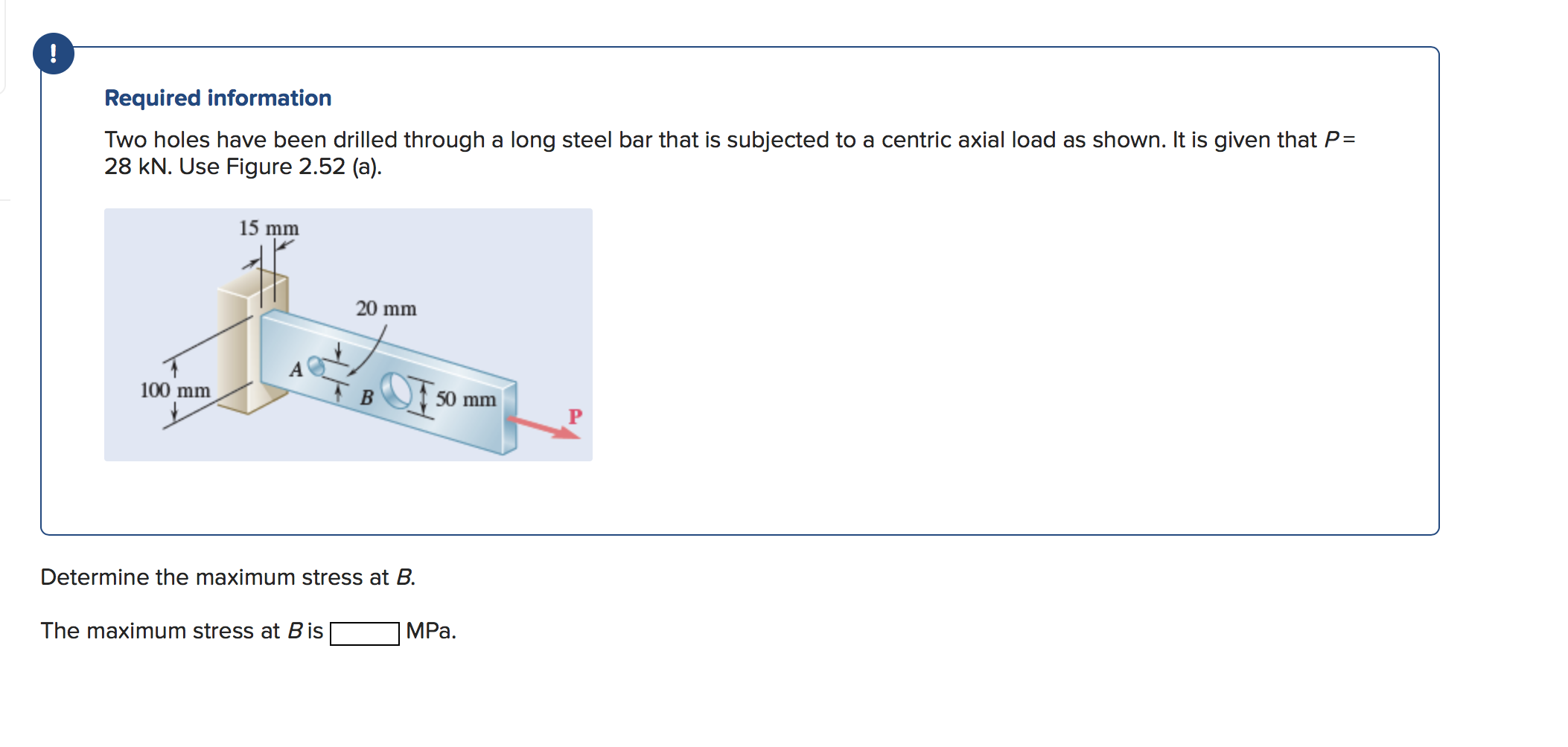 Solved 8 Part 1 of 2 Required information Two holes have | Chegg.com