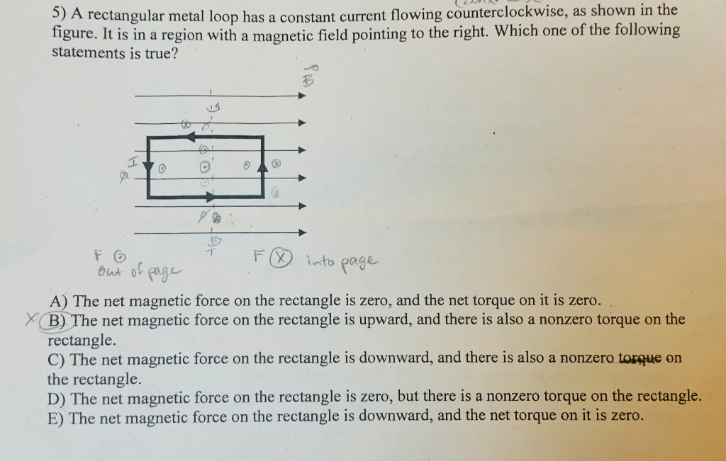 Solved A rectangular metal loop has a constant current | Chegg.com