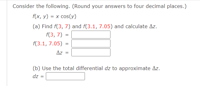 Solved Consider the following. (Round your answers to four | Chegg.com