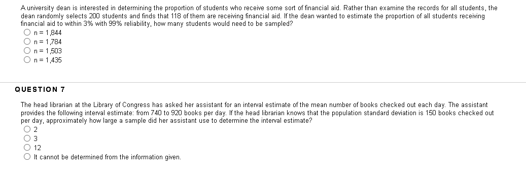 Solved A university dean is interested in determining the | Chegg.com