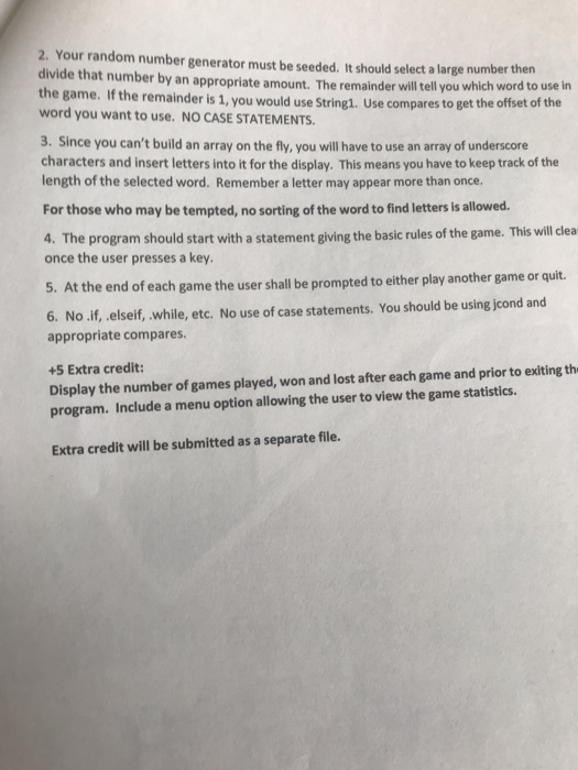 Solved Write a simple game of Hangman. For this game, you | Chegg.com