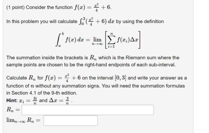 Solved 1 point) Consider the function f() In this problem | Chegg.com
