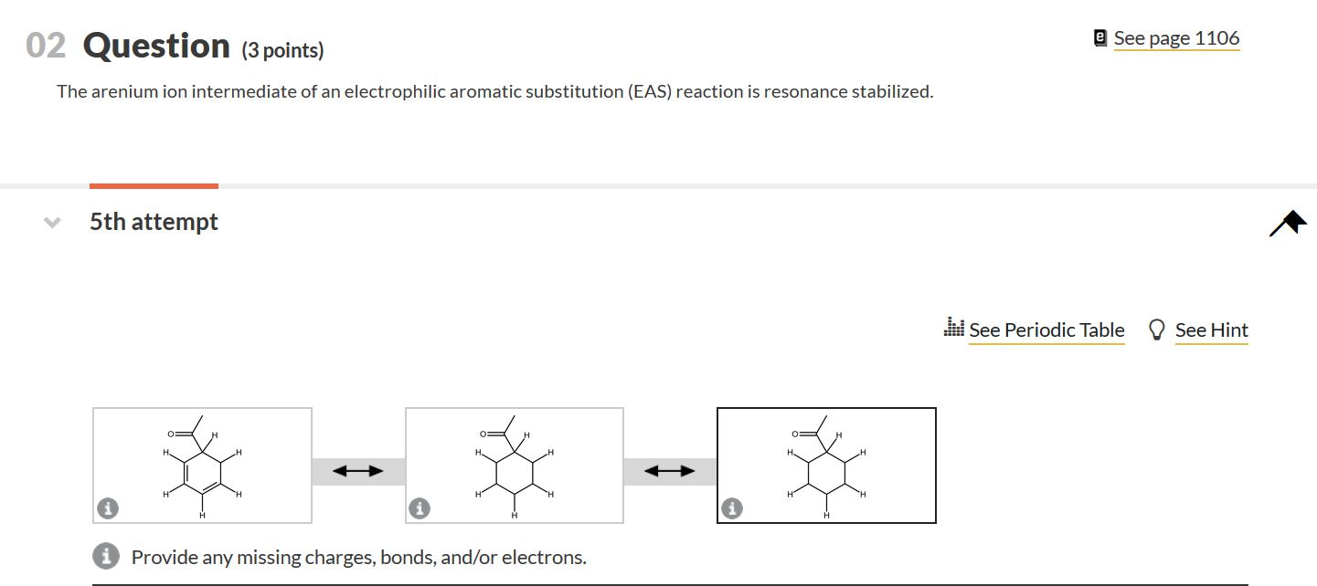 Solved The arenium ion intermediate of an electrophilic | Chegg.com