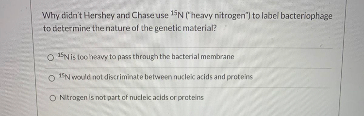 Solved Question 28 1 pts The Hershey-Chase experiment | Chegg.com