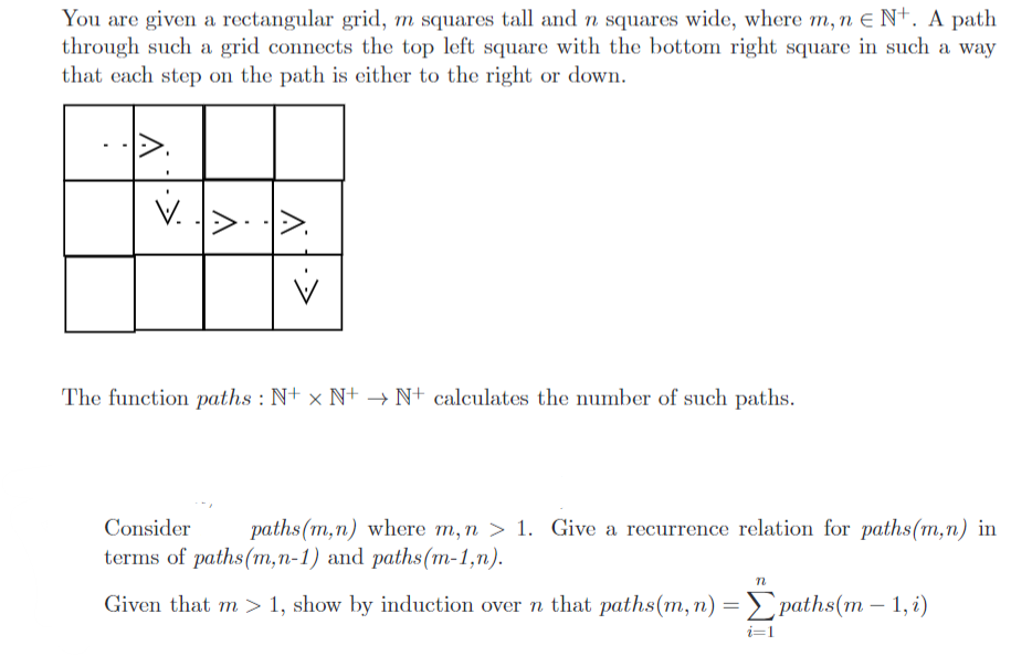 Solved You are given a rectangular grid, m squares tall and | Chegg.com