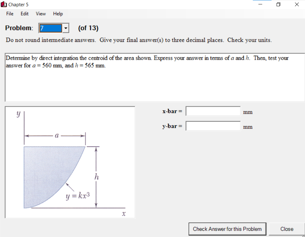 Solved Х Chapter 5 File Edit View Help Problem: 7 (of 13) Do | Chegg.com
