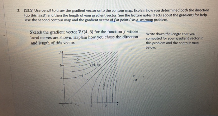 Solved Use pencil to draw the gradient vector onto the | Chegg.com
